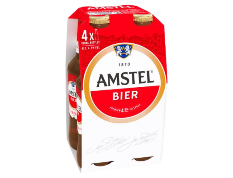 Amstel 4pk x 300ml Bottles | United Wines | NI Wholesaler and Distributor